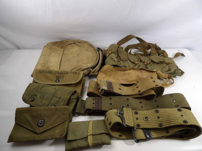 Wwi Us Aef M1917 Gas Mask & Field Gear Lot