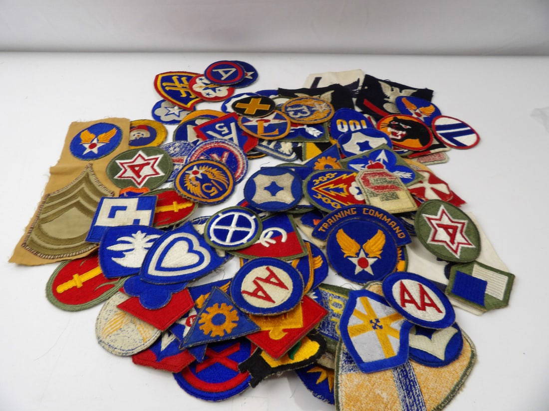 Large Lot Of Ww2 Wwii Patches Auction