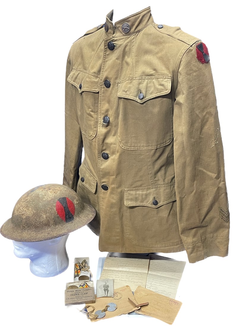 Wwi 7th Infantry Div Uniform And Helmet Group Auction