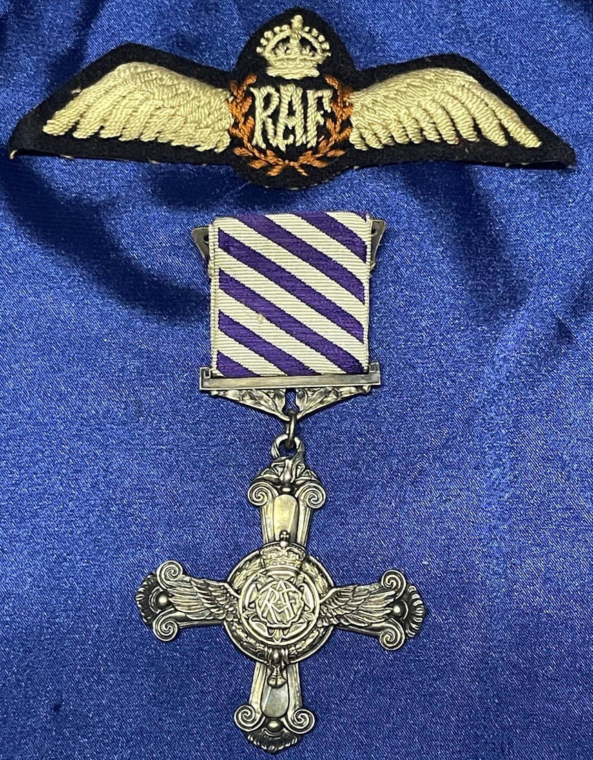 Wwii Raf Distinguished Flying Cross 1944 And Pilot's Wings Auction