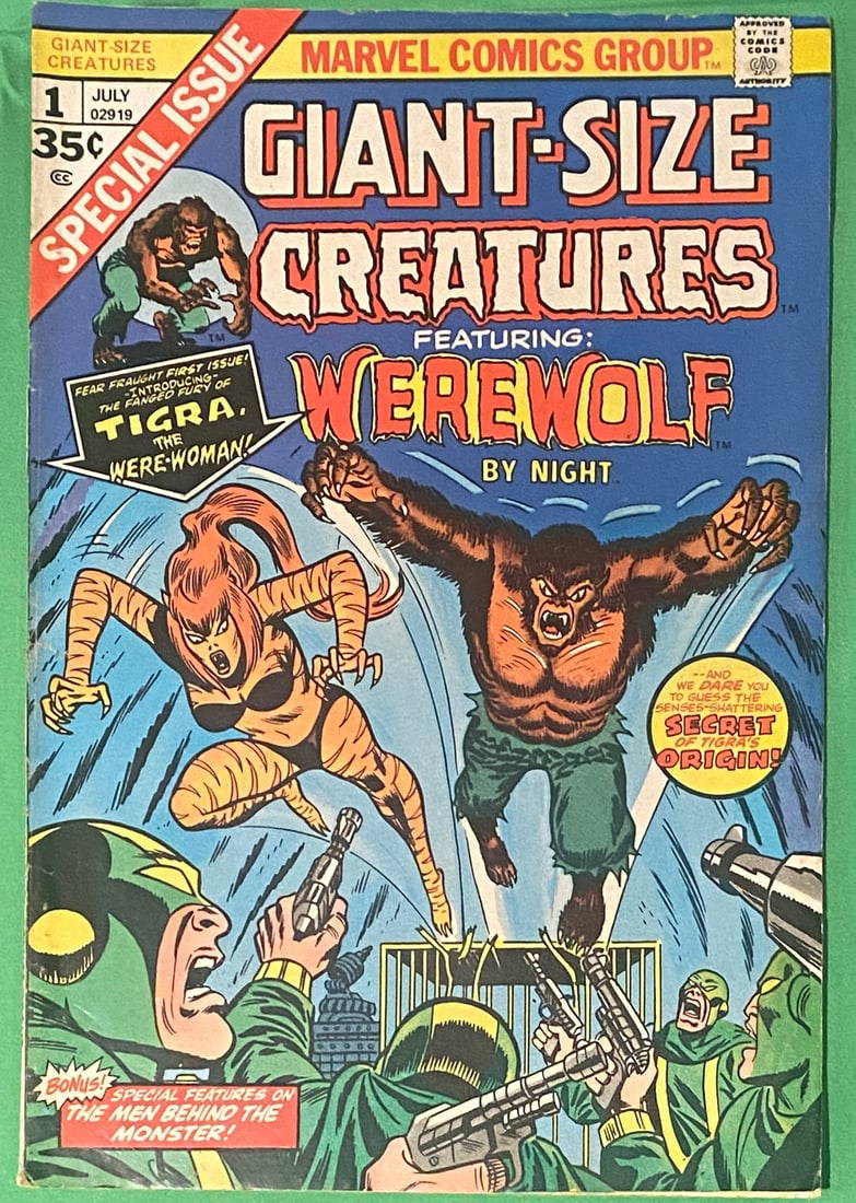 Marvel Giant Size Creatures Featuring Warewolf By Night 1 Comic Book ...