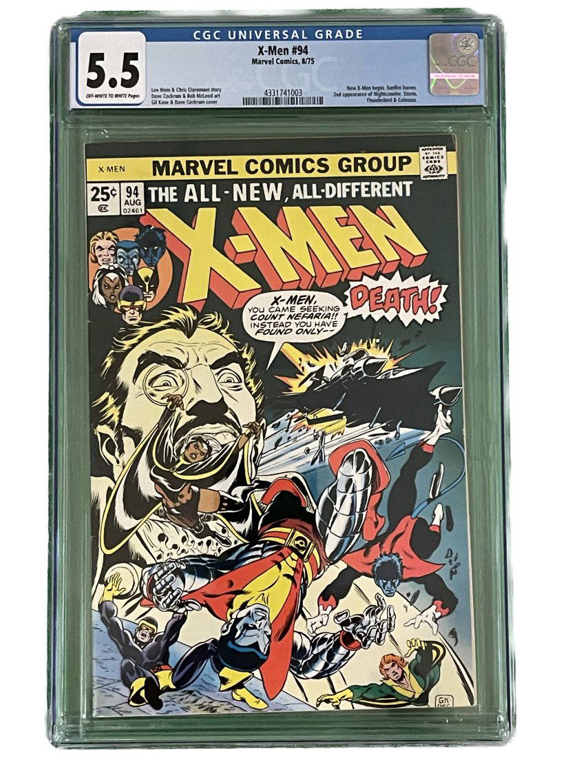 Marvel X-men 94 Cgc 5.5 Auction