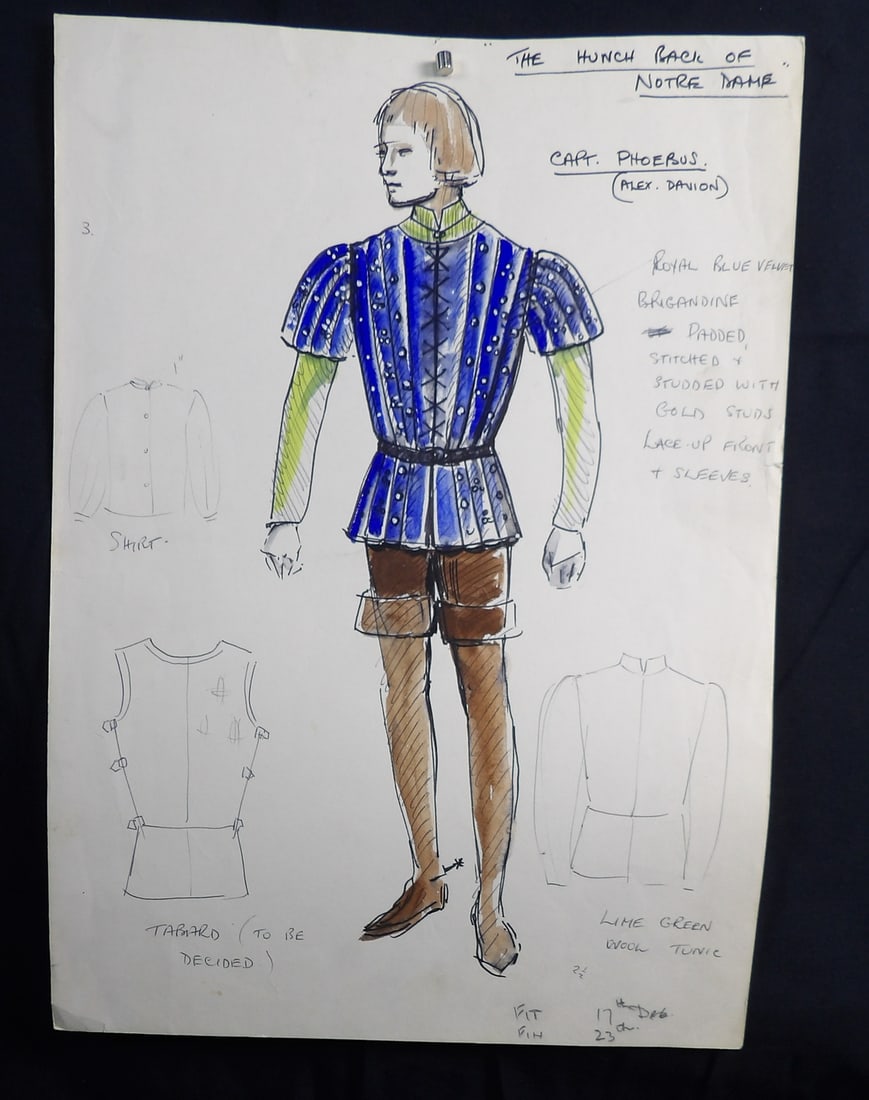 Original John Bloomfield Costume Sketch From The 1966 Tv Series, The ...
