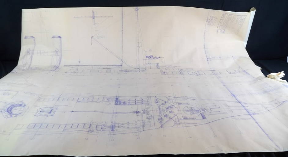 Extremely Rare Ship Model Blueprints For The 1970 Ww2 Film Tora Tora Tora