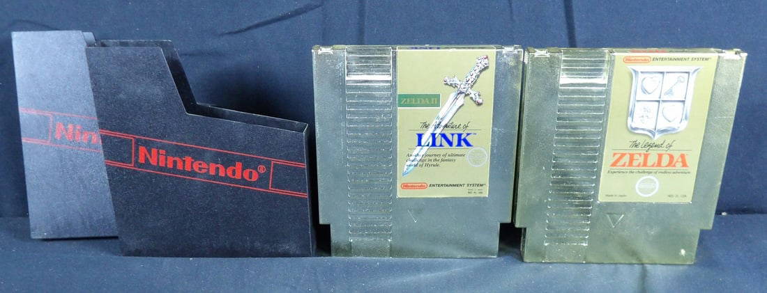Original Nes Gold The Legends Of Zelda I And Zelda Ii Game Cartridges ...