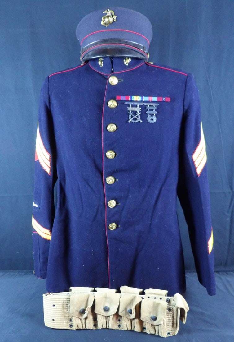 Stunning Interwar 1920's Named Gunnery Seargent Usmc Dress Uniform And ...