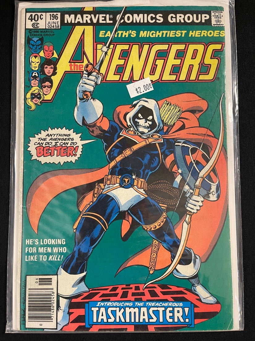 Avengers 196 Comic Book First Taskmaster Auction