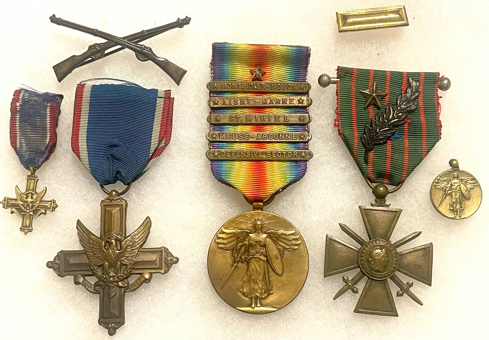 Wwi U.s. Army Distinguished Service Cross Medal Group To A Lion Of ...