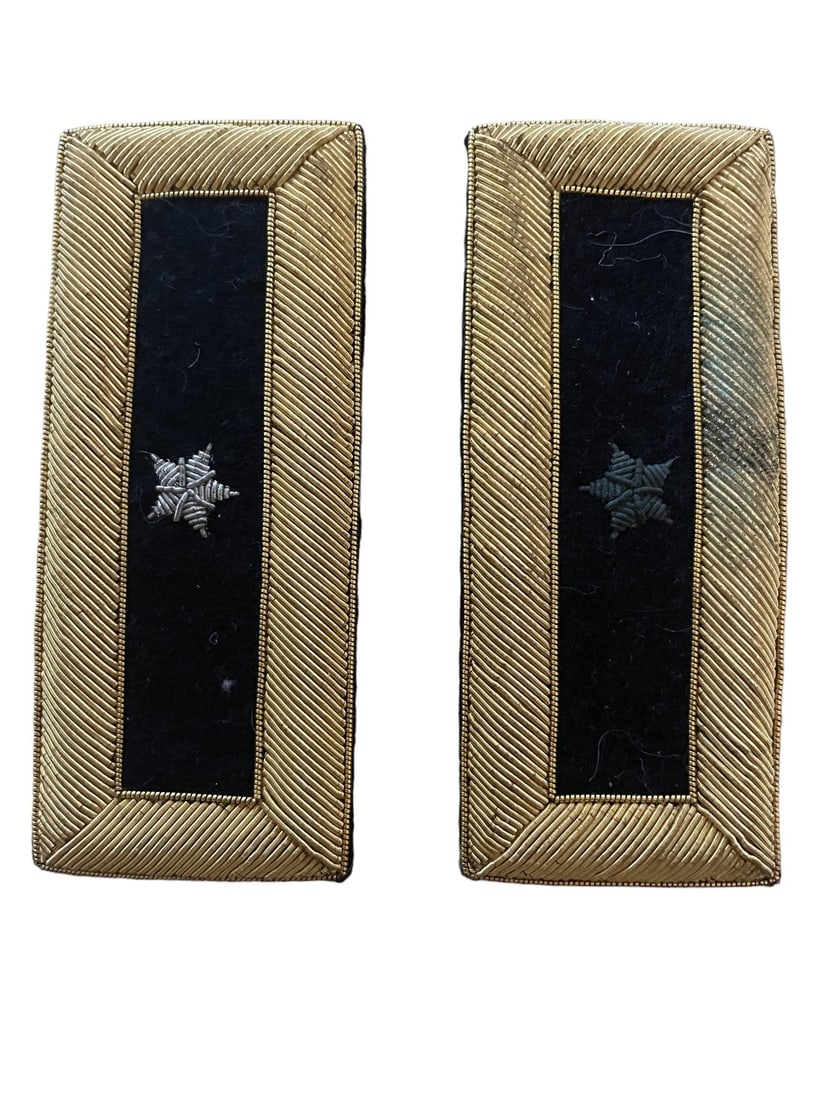Matched Pair Of Wwii Era Brigadier General Dress Blue Shoulder Boards.