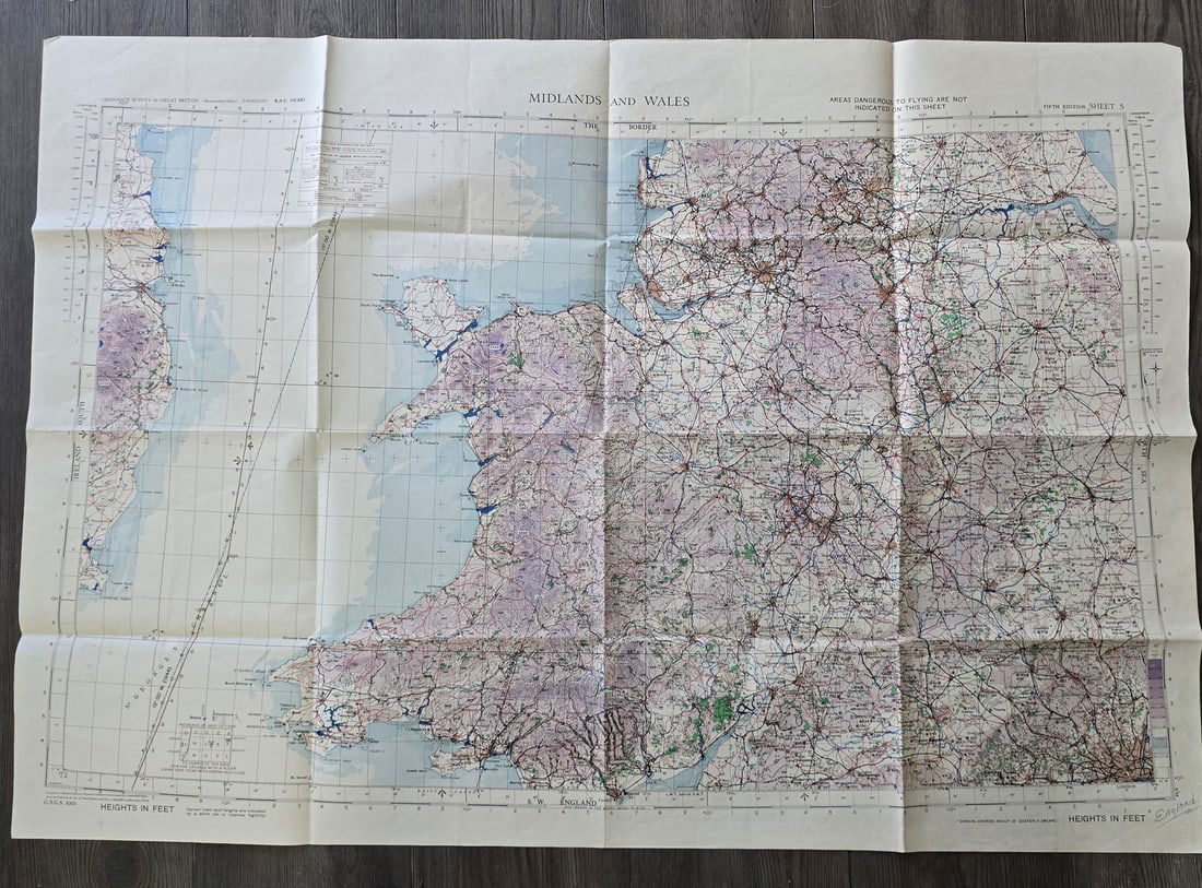 Raf Wwii Map The Border