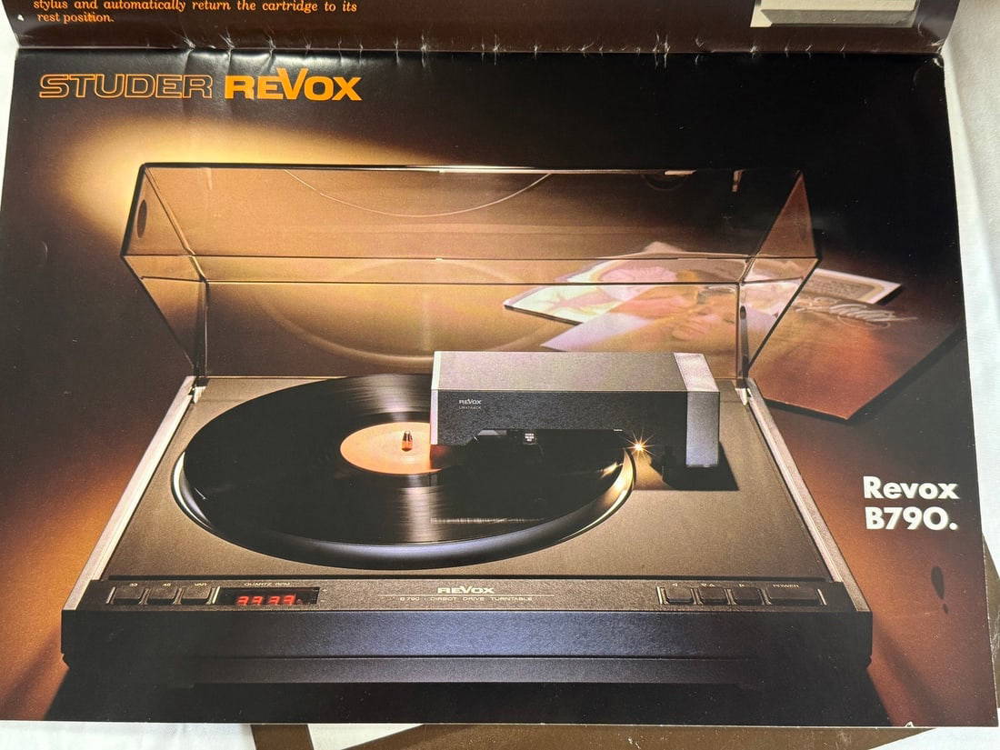 Original Revox B790 Direct Drive Linear Tracking Turntable – Swiss Precision In Audiophile Form ...