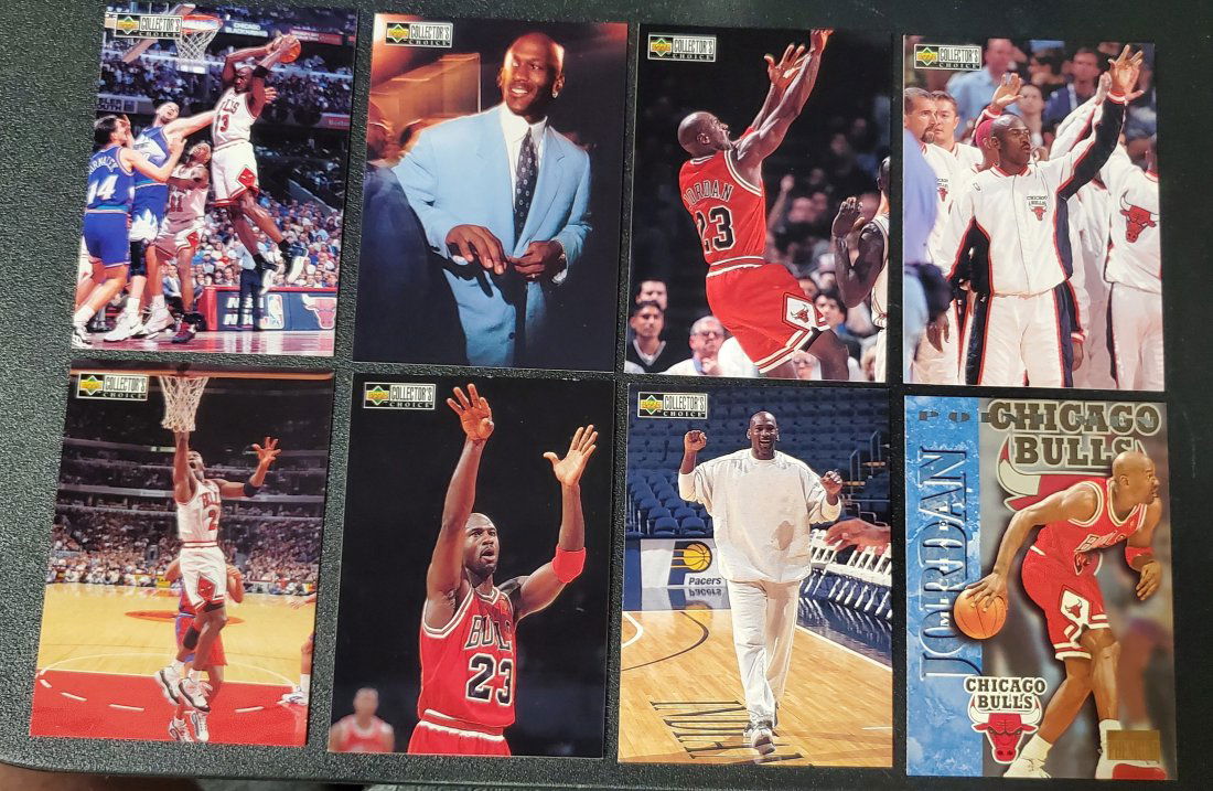 8 Michael Jordan Sports Cards With Skybox Upper Deck