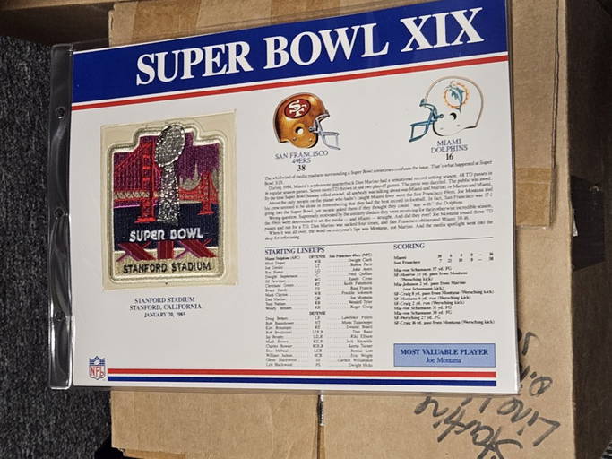 Super Bowl Xix Patch 49ers Vs. Dolphins