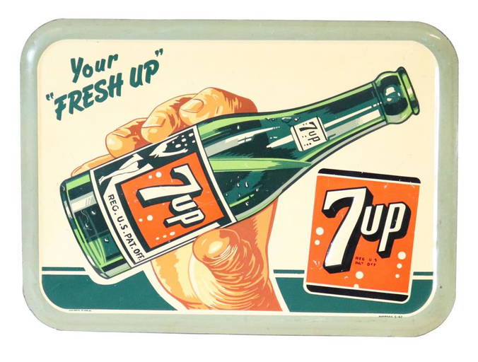 Your "fresh Up" 7up Embossed Tin Sign