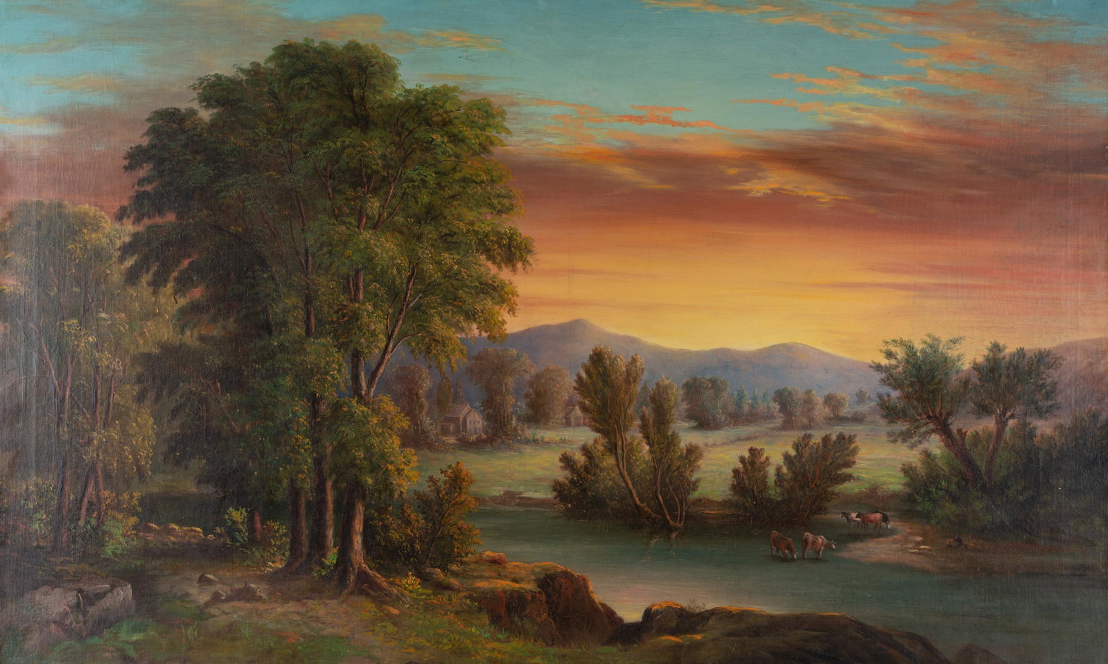 Large Hudson River School Luminist Landscape - Jul 01, 2020 | Old ...