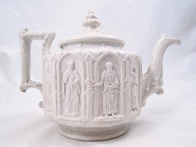 Attributed Charles Meigh, Apostles Gothic Teapot