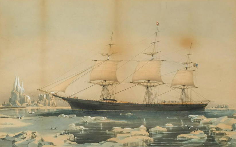 Nathaniel Currier, "clipper Ship Red Jacket"