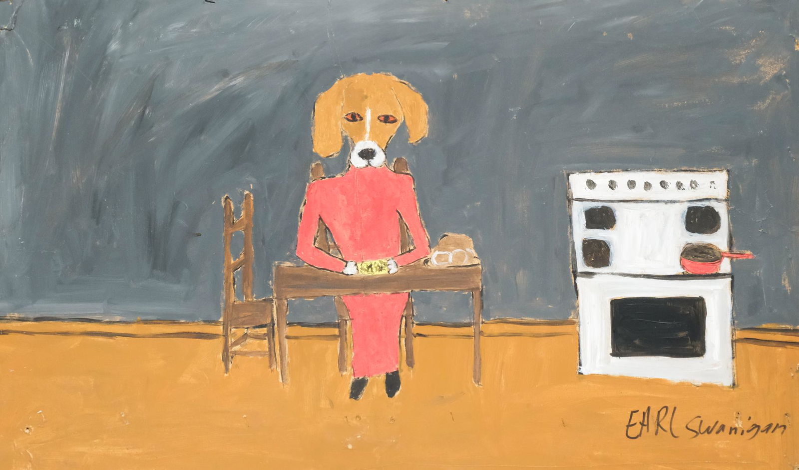 Sam Pucci, Acrylic On Masonite, 'seated Nude'