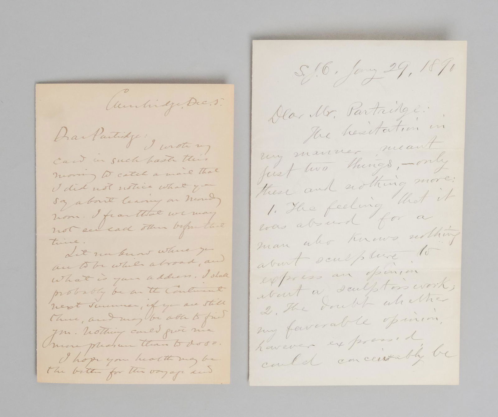 William Ordway Partridge Letters