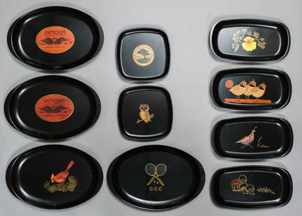 10 Large Couroc Trays