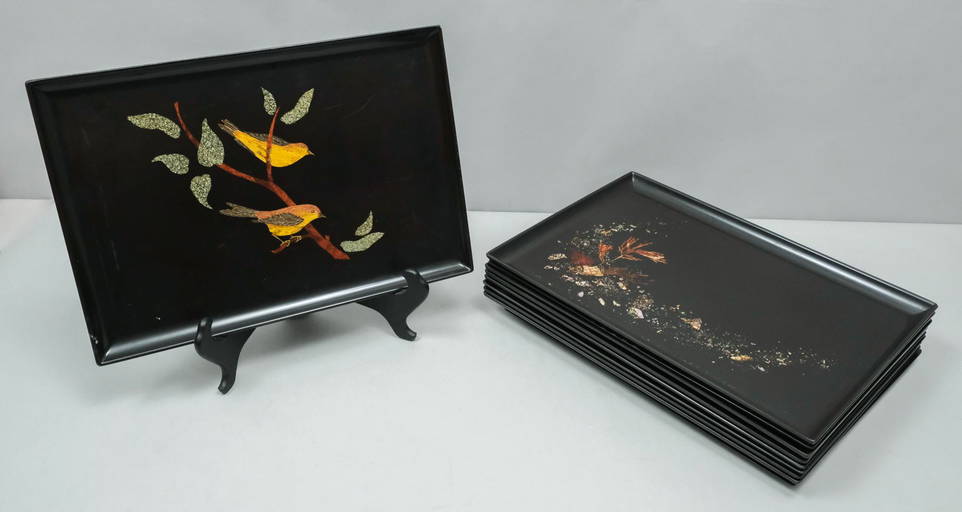 10 Large Couroc Trays