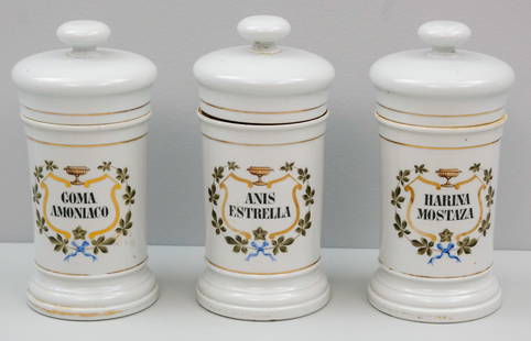 Three German Apothecary Jars