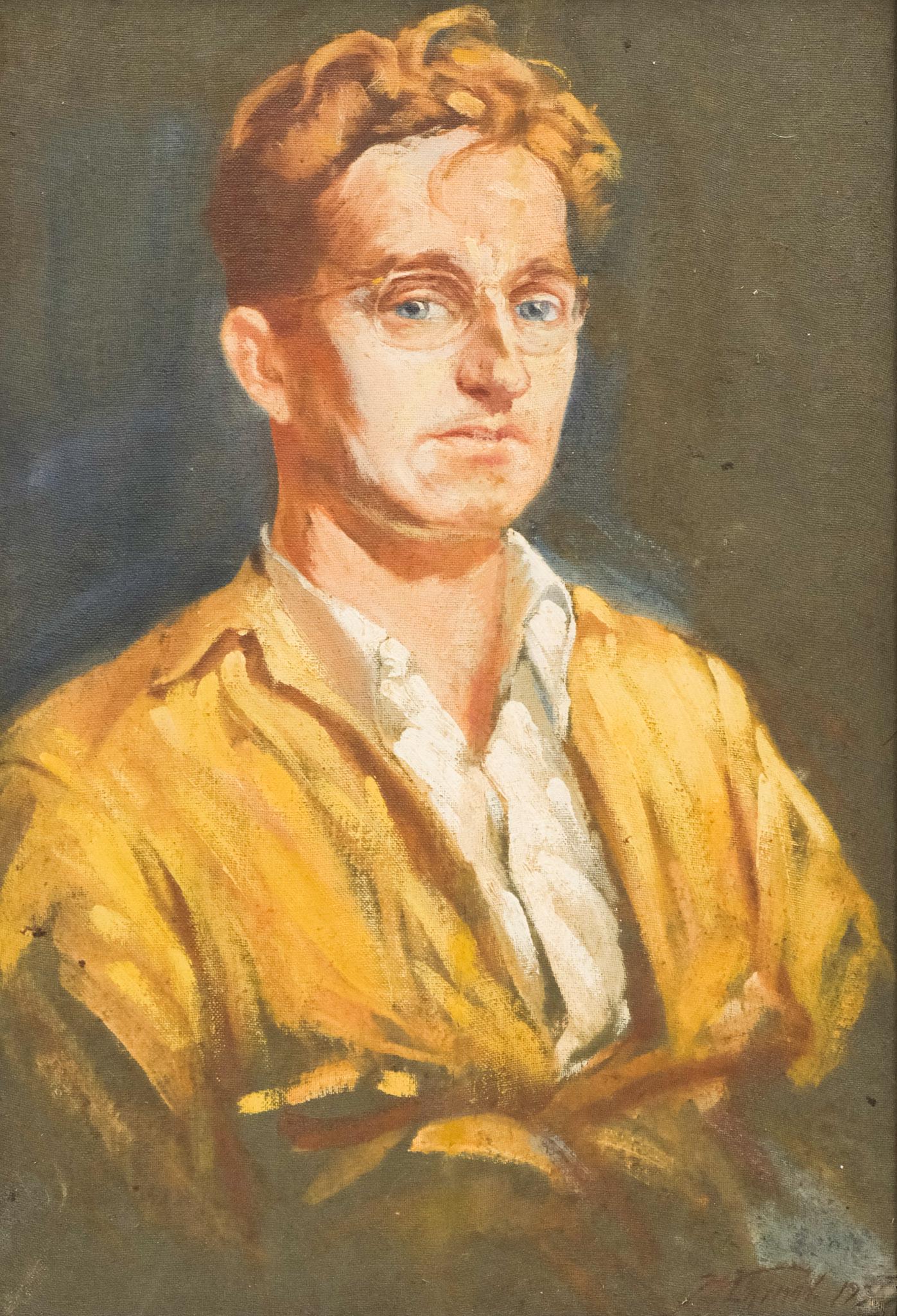 Walter Layman, Portrait of a Man in Glasses (#0178) on Jan 10, 2023 ...