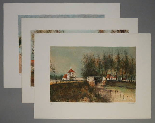 Lot Of Jacques Lancelle Lithographs