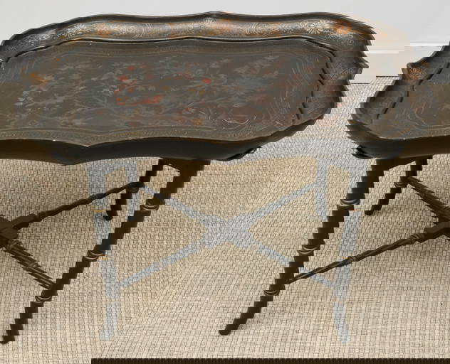 Bombay Co. Black Lacquer Tray Table