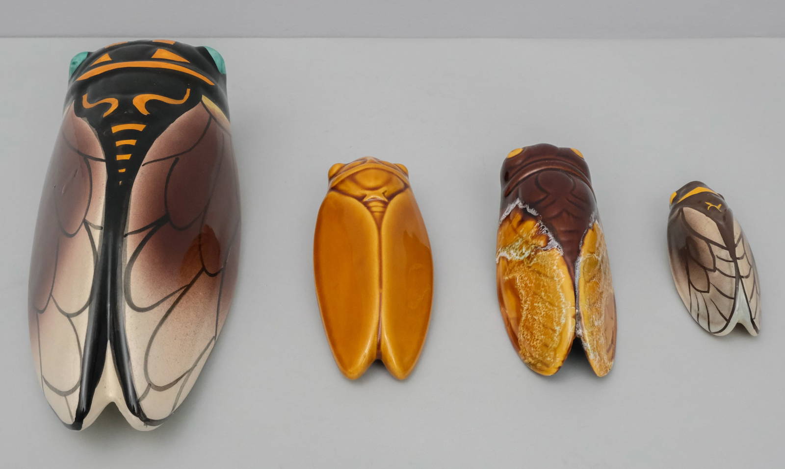 Group Of Vintage Pottery Cicada Wall Pockets Auction
