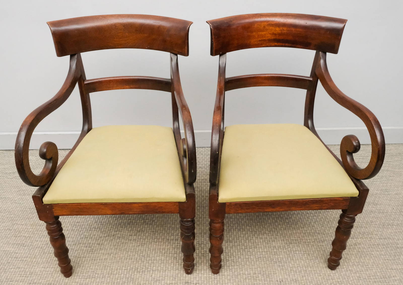 Pair Of English Regency Chairs Auction