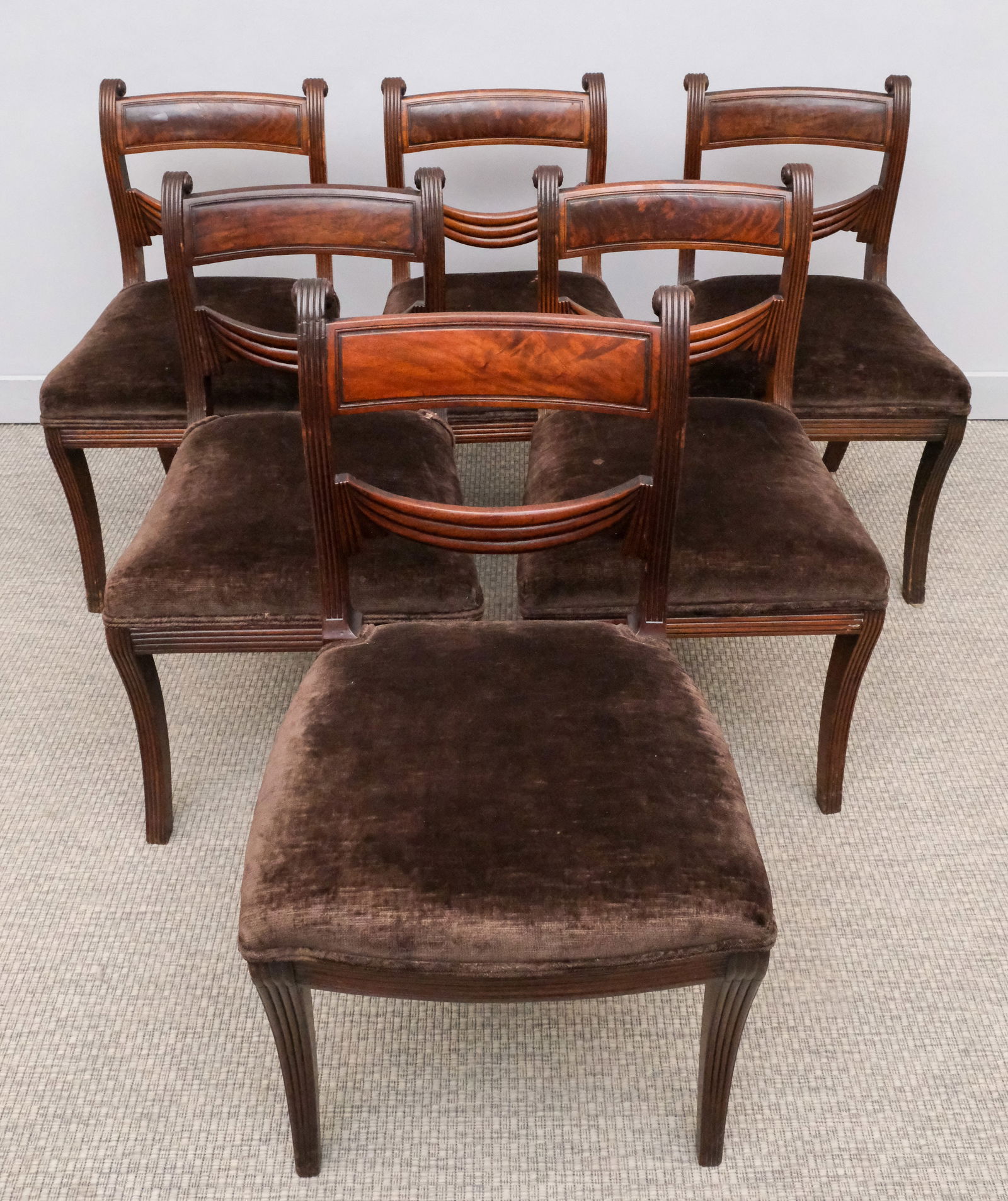 Set Of Six English Regency Chairs Auction