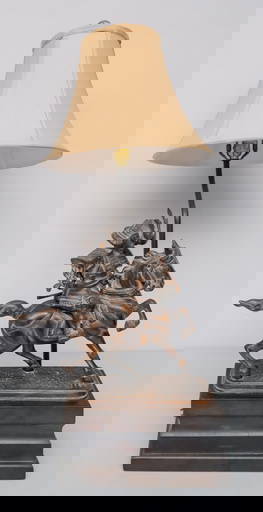 Frederick Cooper Bronze Samurai Lamp