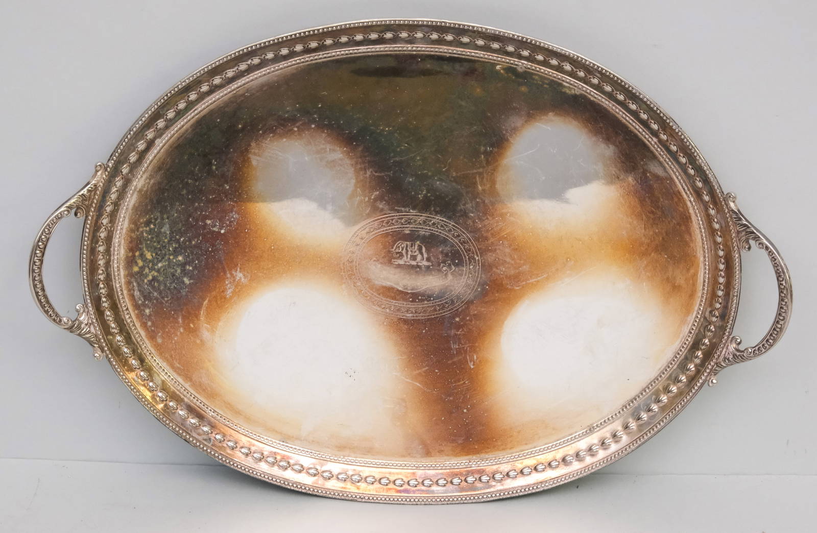 Antique English Silverplate Tray With Mackay Motto Auction