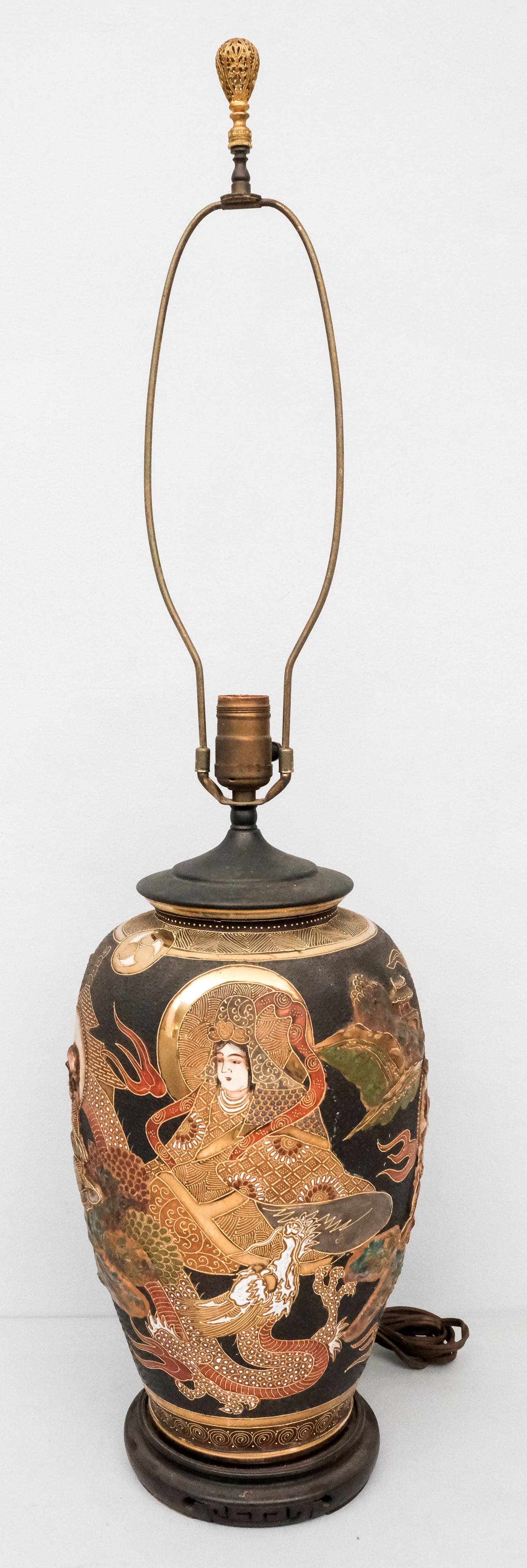 Vintage Sumida Style Porcelain Lamp Auction