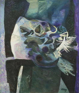 Valdur Ohakas (estonian 1925 1998) Oil Painting