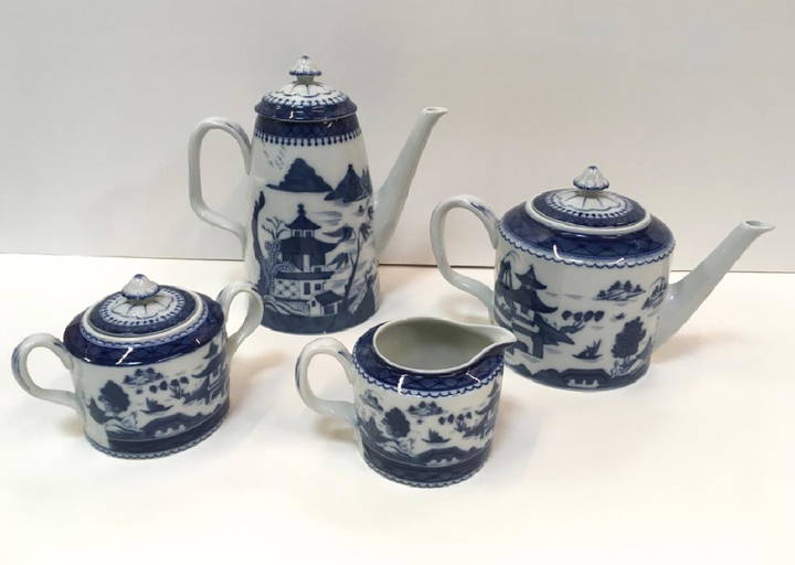 4 PCS OF MOTTAHEDEH BLUE CANTON TEA / COFFEE SET - Mar 03, 2018 ...