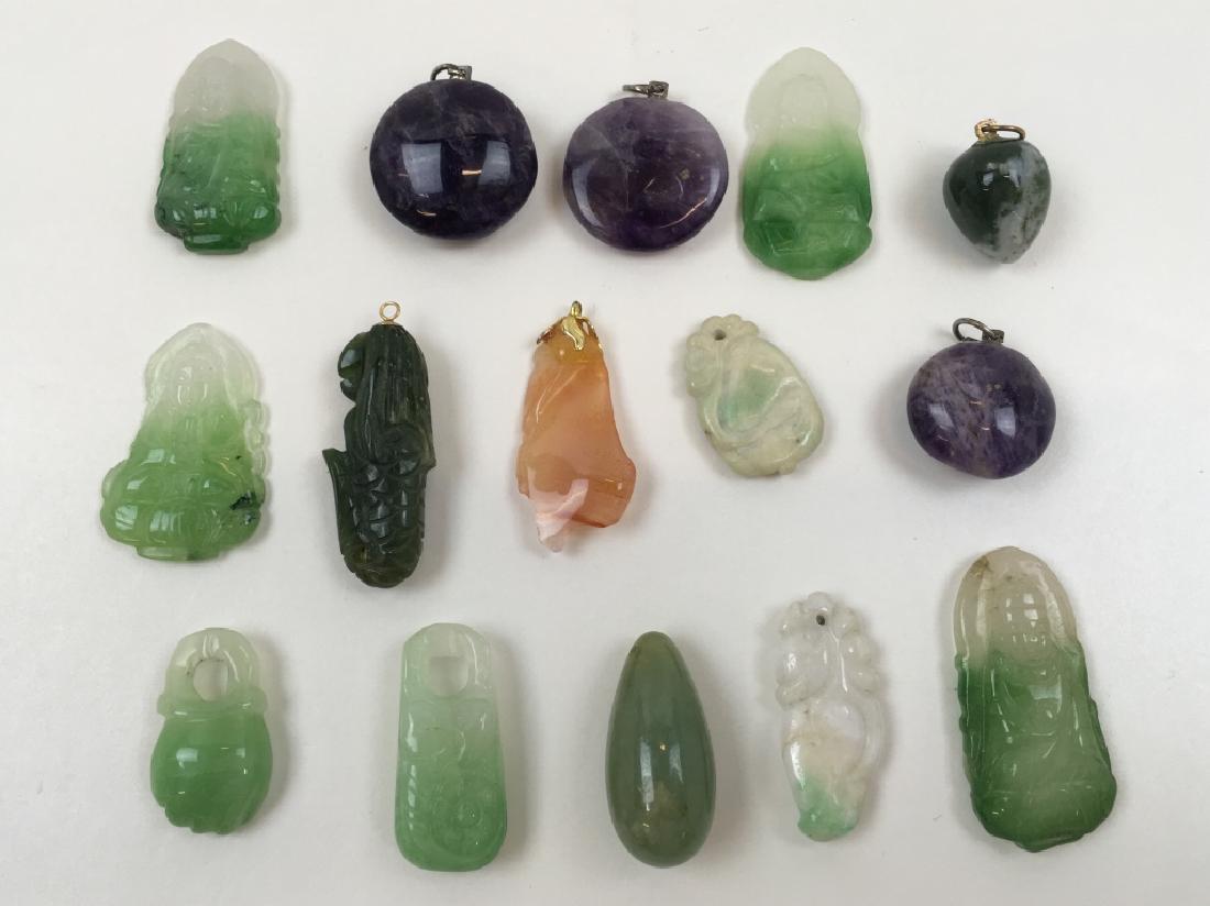 15 PCS OF CHINESE CARVED STONE