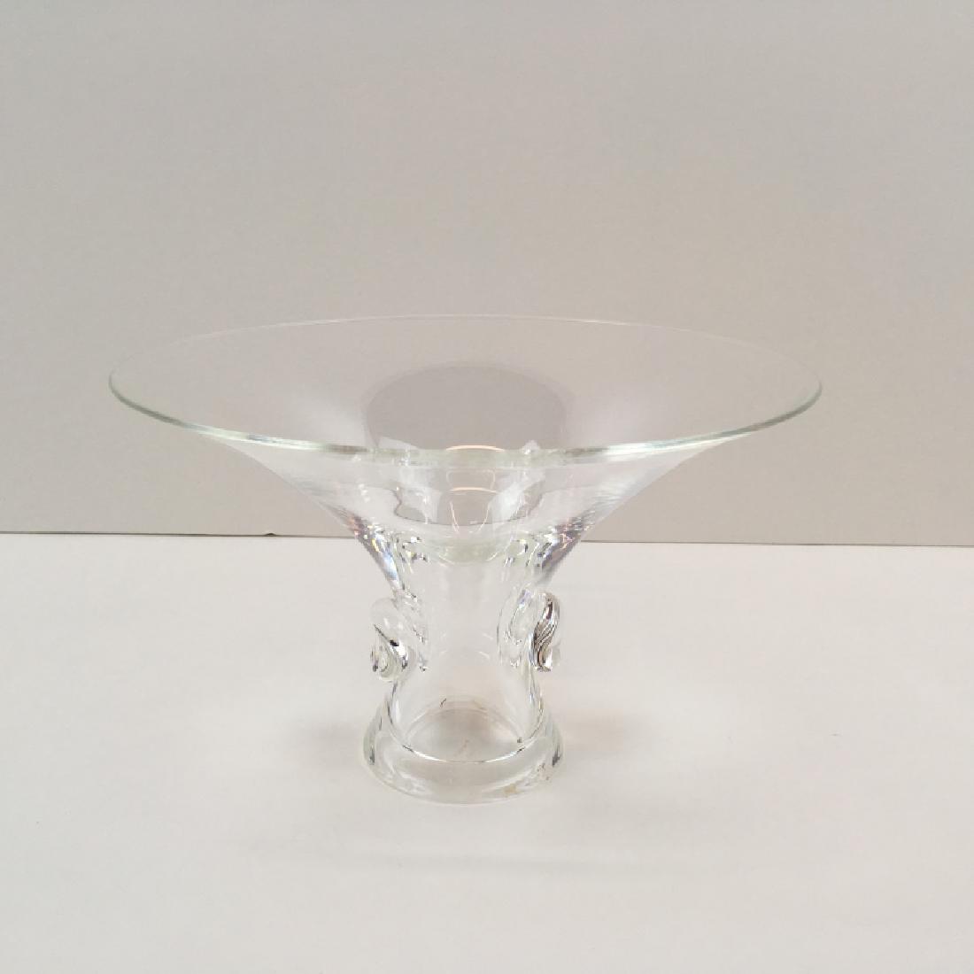 SIGNED CLEAR GLASS STEUBEN BOUQUET VASE