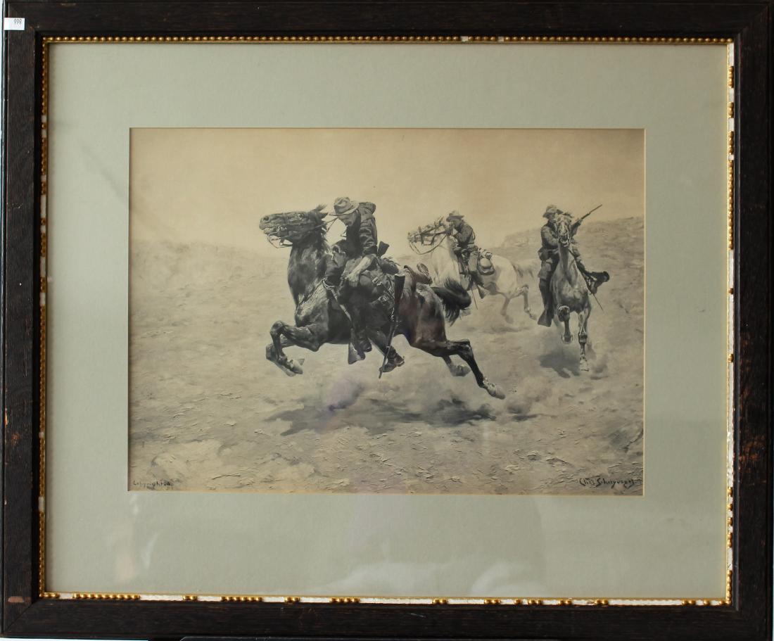 CHARLES SCHREYVOGEL LITHOGRAPH - MY BUNKIE