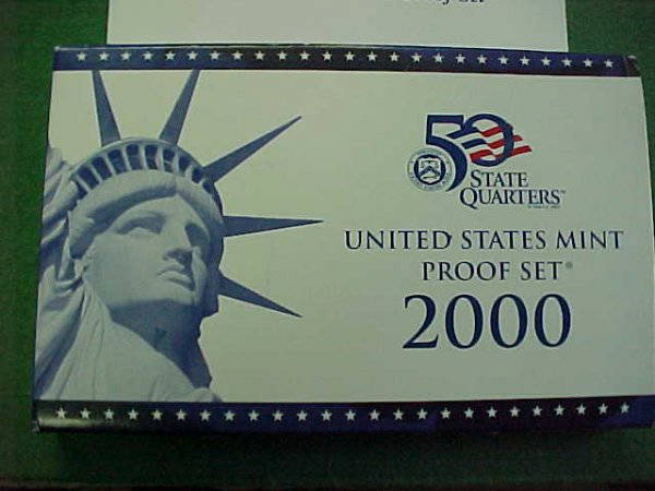 2000 Proof Set In Box Includes The State Quarters