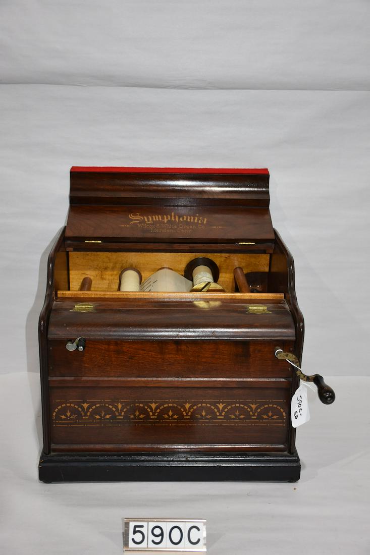 Symphonion Organette Paper Roll Organ With One Roll