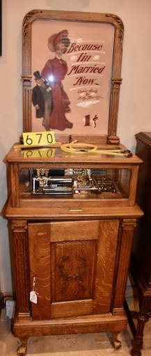 Rare Rosenfield Coin Operated Cylinder Phonograph