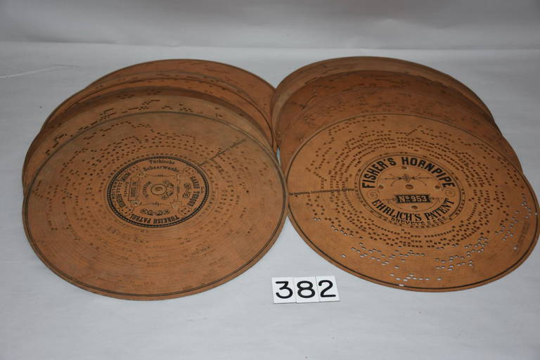 Group Of Cardboard Roller Organ Discs