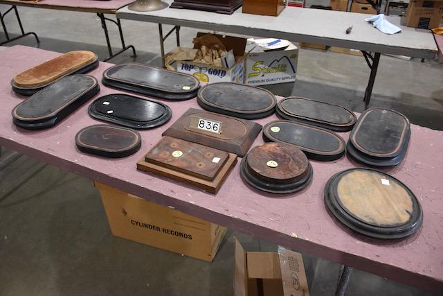 Group Of Wooden Oval Clock Bases