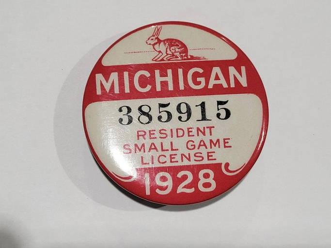 1928 Michigan Hunting License