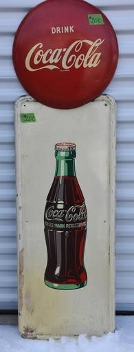 Coca Cola Bottle Vertical sign with Button - Mar 17, 2022 | Stanton's ...