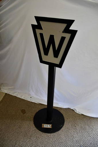 Cast Iron Railroad "W" Sign (#0365) on Sep 27, 2022 | Stanton's ...
