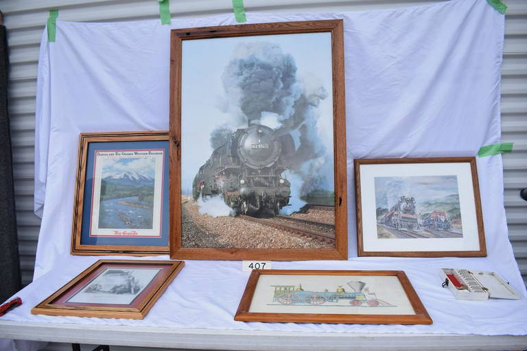 Group of Assorted Framed Railroad Prints (#0407) on Sep 27, 2022 | Stanton's Auctioneers ...