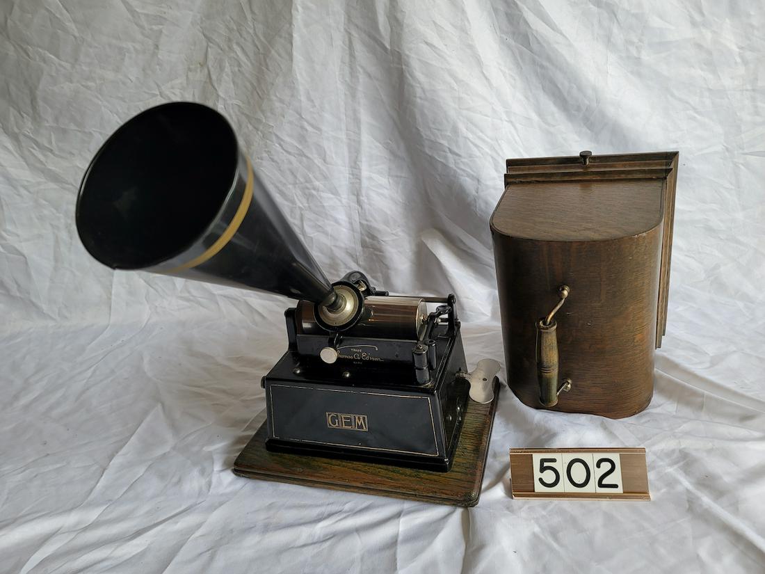 Edison Gem Cylinder Phonograph - Nov 18, 2022 | Stanton's Auctioneers ...